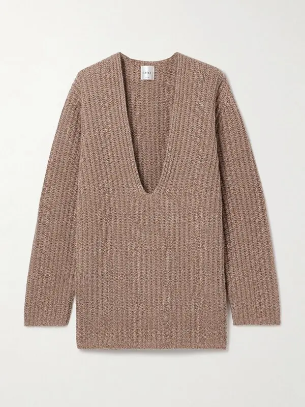 LESET Emma Ribbed-knit Sweater