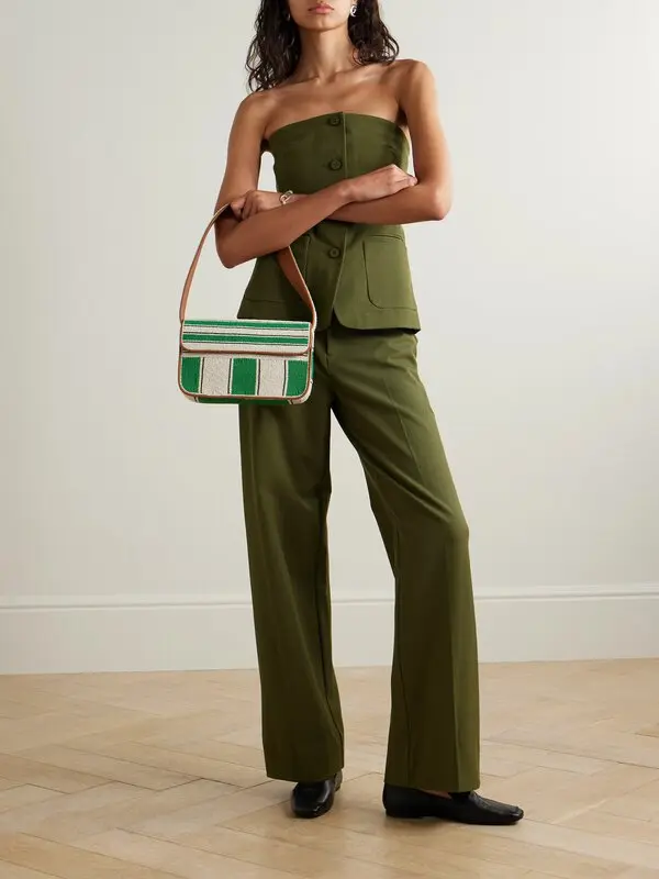 Staud Prince Twill Wide-leg Pants