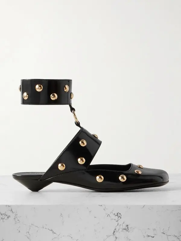 Chloé Jade Studded Leather Sandals - Black