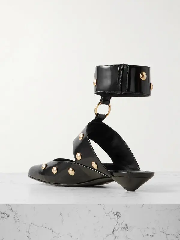 Chloé Jade Studded Leather Sandals - Black