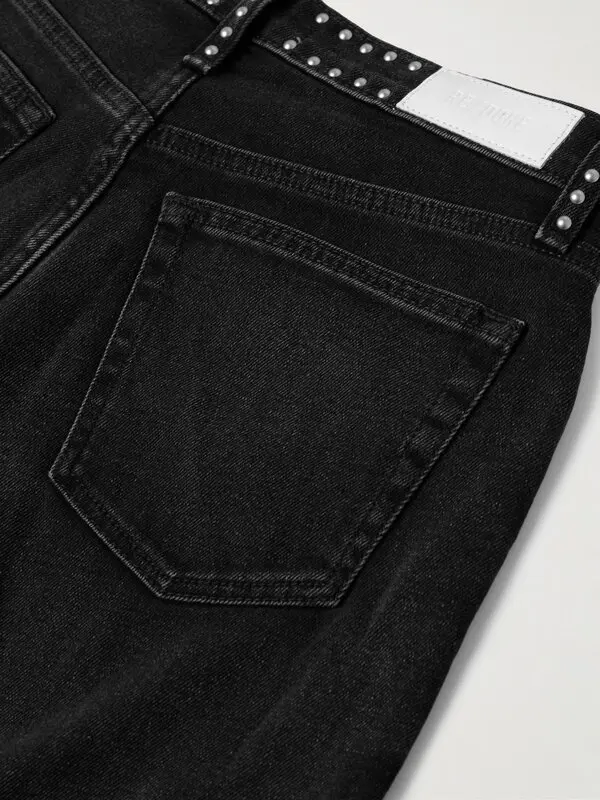RE/DONE Studded High-rise Flared Jeans