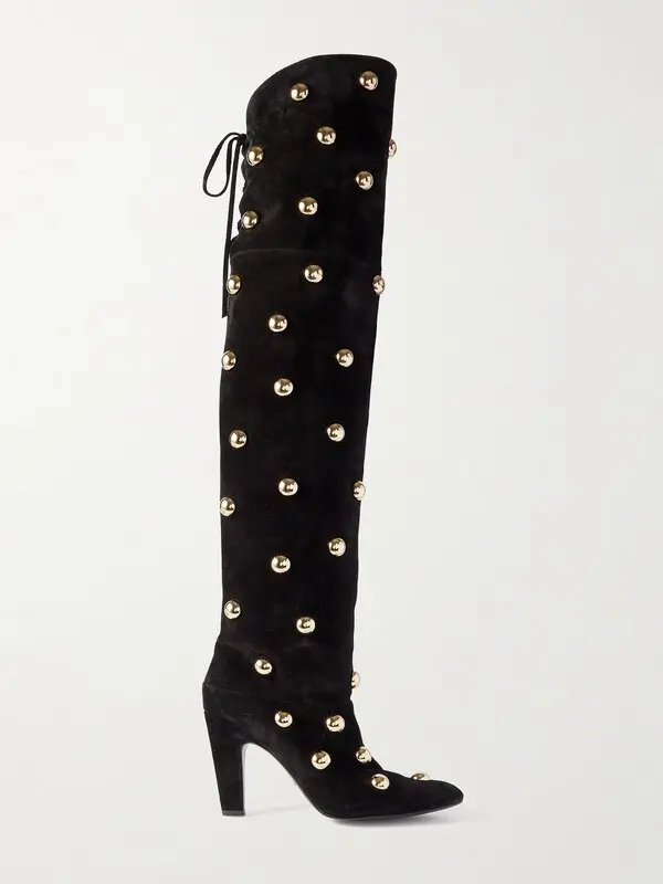 Chloé Studded Suede Over-the-knee Boots