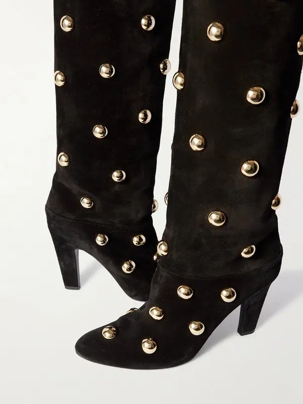 Chloé Studded Suede Over-the-knee Boots