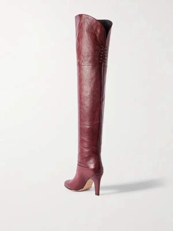 Chloé Eve Leather Over-the-knee Boots - Burgundy
