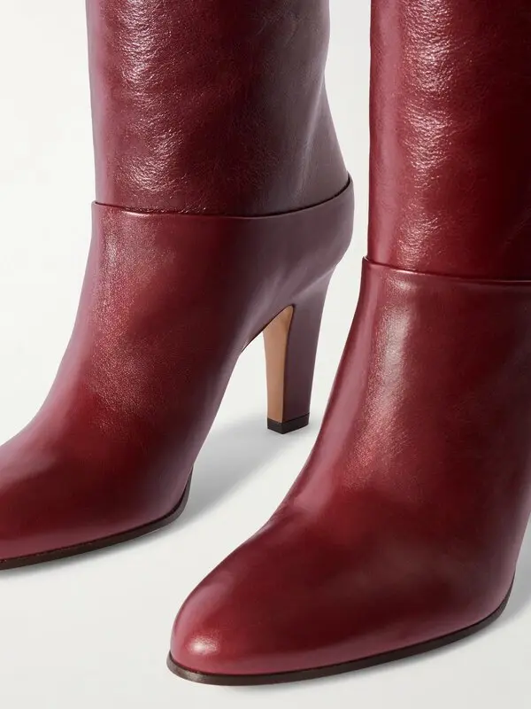 Chloé Eve Leather Over-the-knee Boots - Burgundy