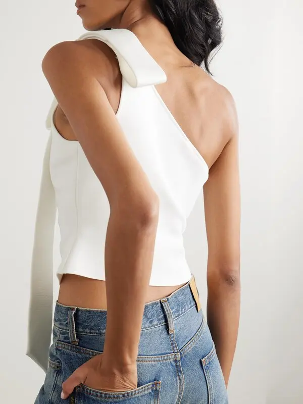Cult Gaia Nomi One-shoulder Knit Top - Off-white