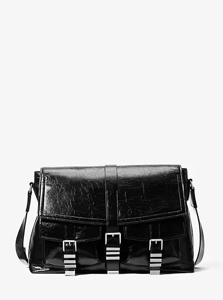 Michael Kors Darrington Large Crackled Leather Messenger Bag  display picture 1