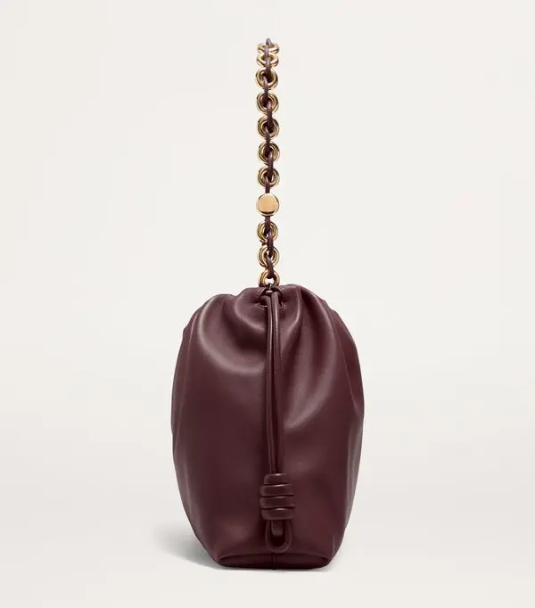 Loewe Leather Flamenco Purse - Burgundy