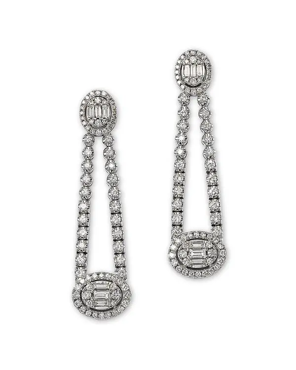 Bloomingdale'S Diamond 14k Gold Drop Earrings - White