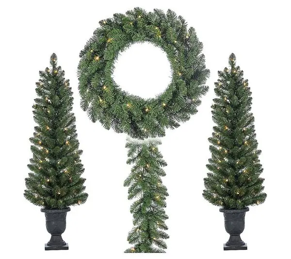 STERLING Complete 4 Piece Vancouver Pine Holiday Decor S Et By - One-color
