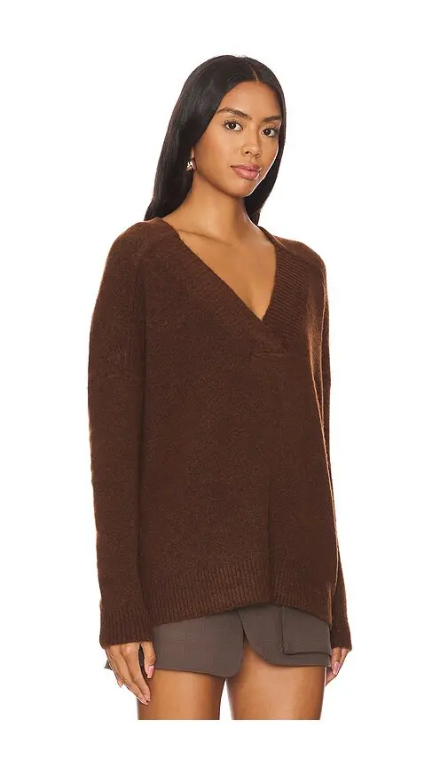 Central Park West Yorke Oversized V-neck Sweater