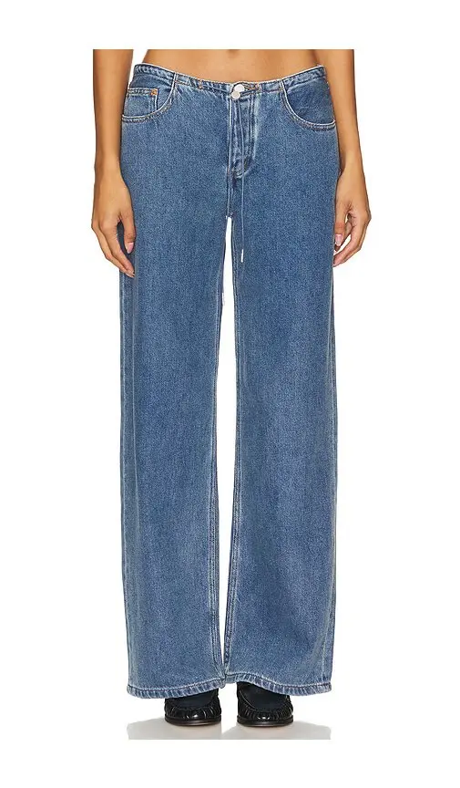 Still Here Cool Wide Leg Denim Jeans - Classic Blue