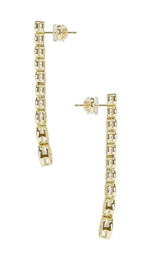 Shashi Bezel Diamond Drop Earrings