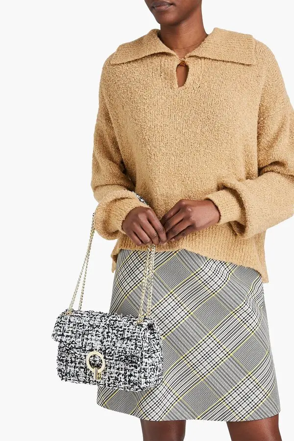 Sandro Tweed Shoulder Bag