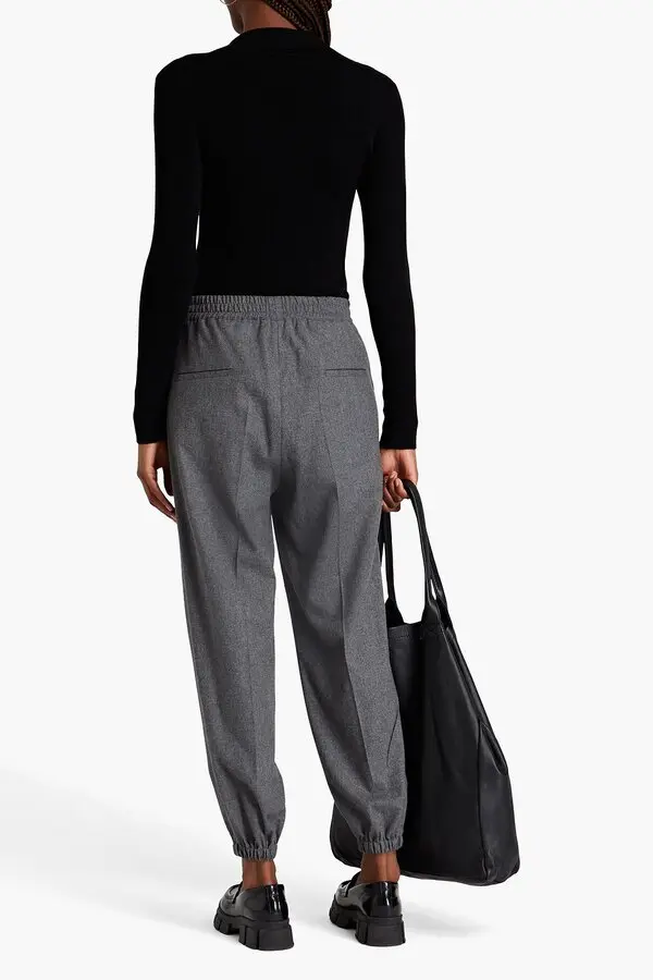 Sandro Mélange Felt Tapered Pants