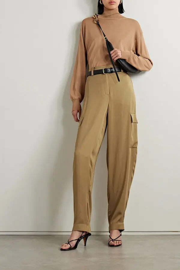 JOSEPH Treveris Satin-twill Cargo Pants
