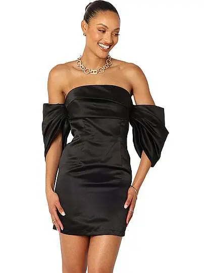 mini tulle dress with sleeves Pink Tulle Off The Shoulder Homecoming Dress Mini – TANYA BRIDAL