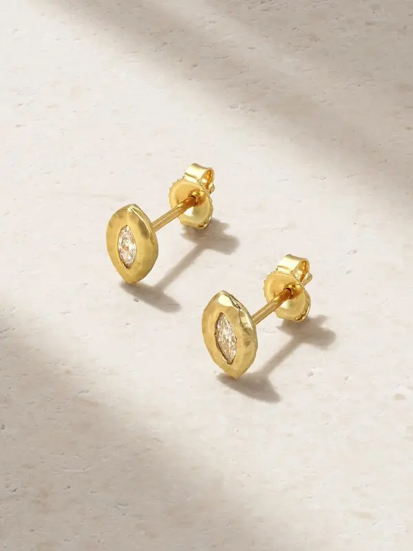 OCTAVIA ELIZABETH Nesting Gem 18-karat Recycled Diamond Stud Earrings - Gold