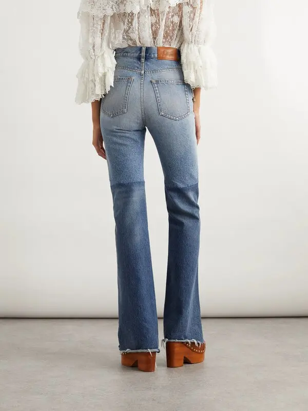 Chloé Patchwork Flared Jeans - Blue