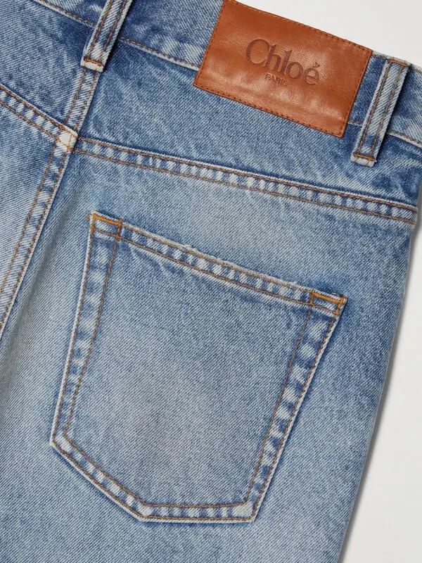 Chloé Patchwork Flared Jeans - Blue