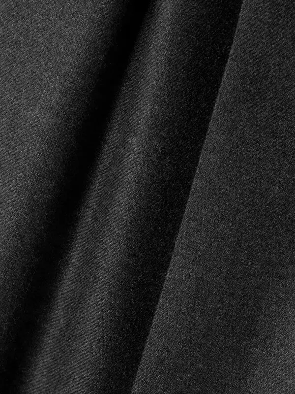 Saint Laurent Pleated Cashmere-twill Wide-leg Trousers - Gray