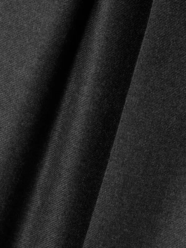 Saint Laurent Pleated Cashmere-twill Wide-leg Trousers - Gray