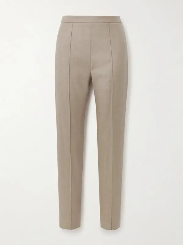 Loro Piana Mick Pleated Cashmere Pants - Neutrals