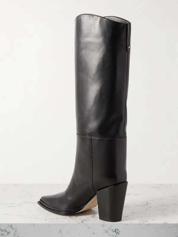 JIMMY CHOO Cece 80 Leather Knee Boots
