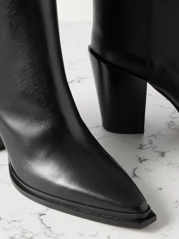 JIMMY CHOO Cece 80 Leather Knee Boots