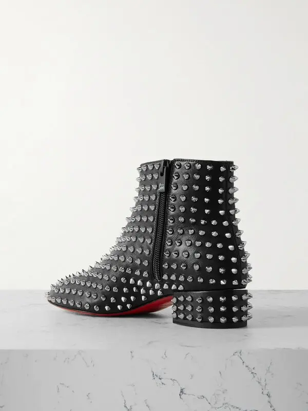 Christian Louboutin Spikeasy Studded Leather Ankle Boots  display picture 1