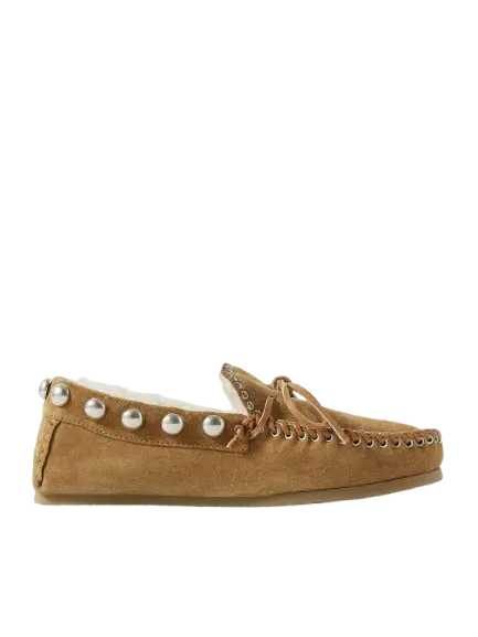 Isabel Marant Fitza Embellished Loafers - Brown