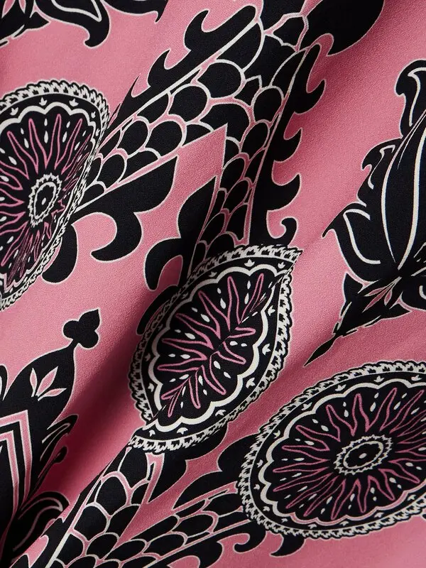 La DoubleJ Icon Supremes' Printed Crepe Mini Dress - Pink
