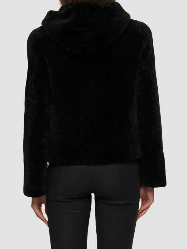 Gorski Shearling Lamb Parka Reversible To Taffeta