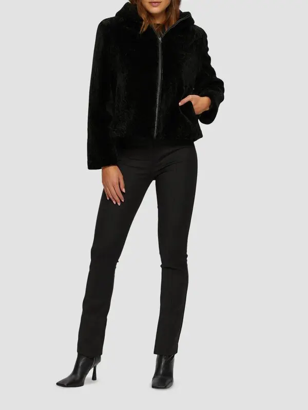 Gorski Shearling Lamb Parka Reversible To Taffeta