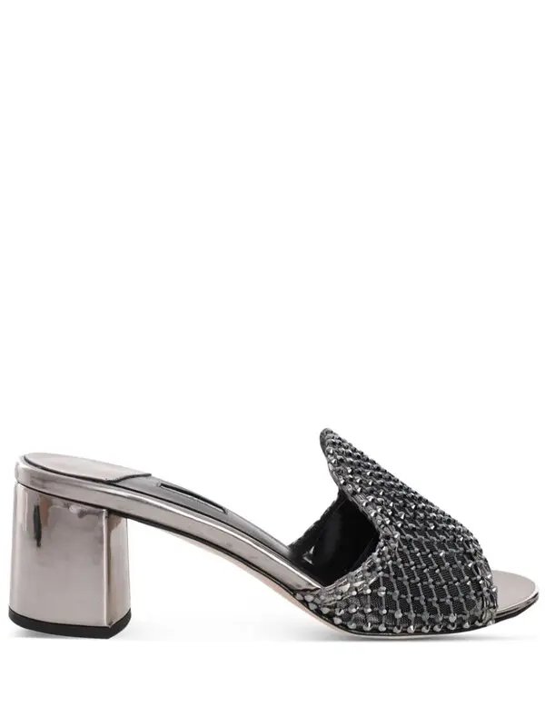 LE SILLA Gilda Crystal-embellished Sandals - Silver
