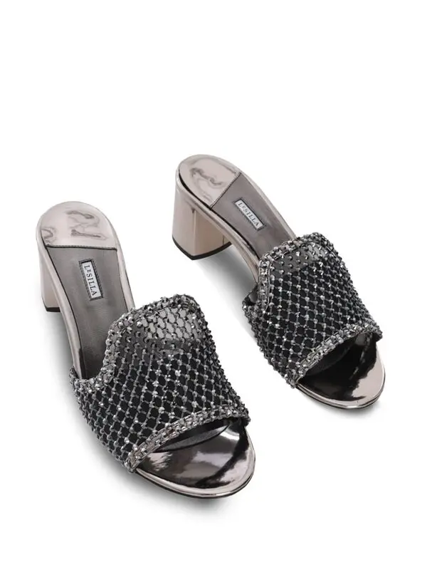 LE SILLA Gilda Crystal-embellished Sandals - Silver