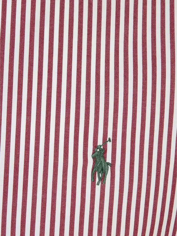 Polo Ralph Lauren Striped Poplin Shirt - Red