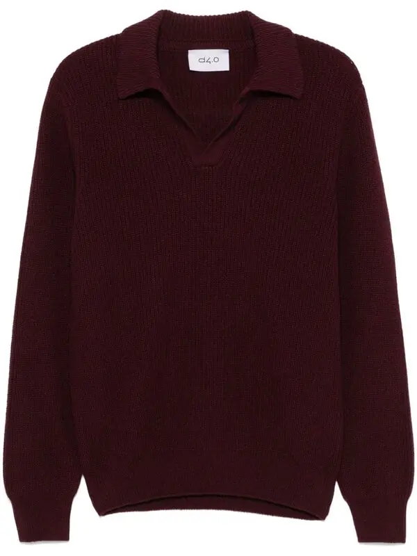 D4.0 Virgin Wool Polo Sweater