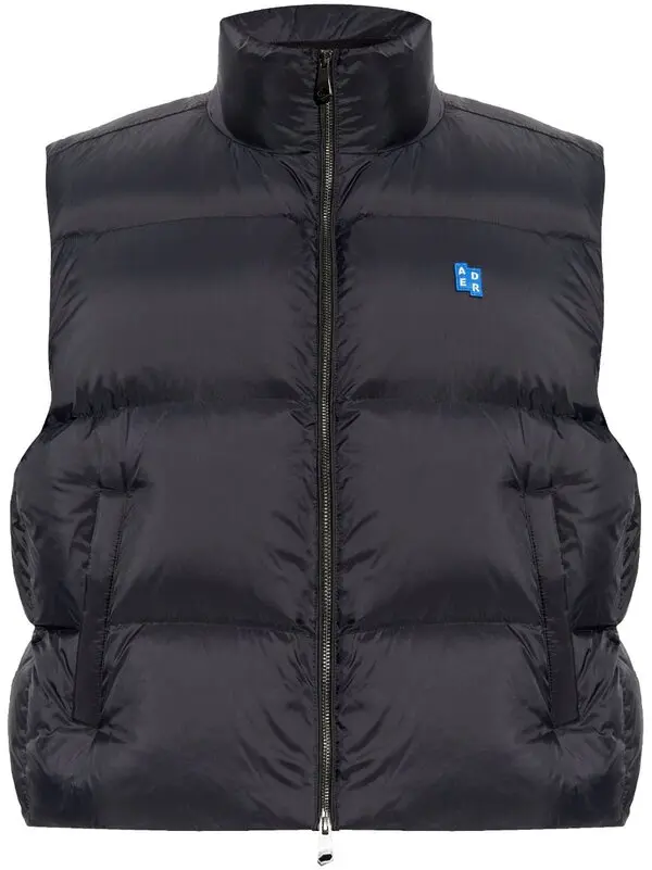 Ader Error Logo Patch Zip Vest In Black - 76% Off | Editorialist