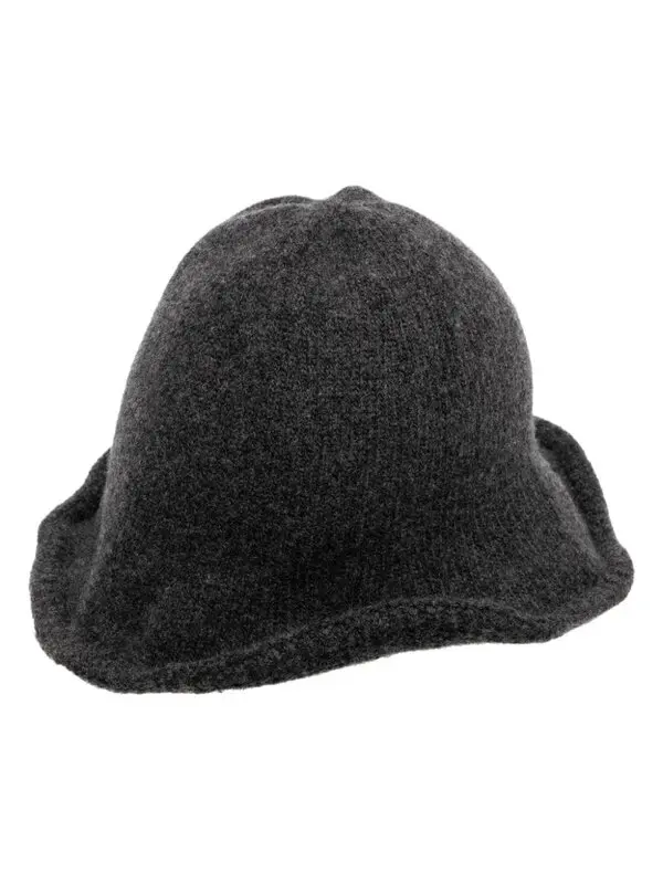 Goen.j Knitted Bucket Hat - Grey