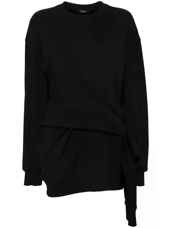 Goen.j Knotted Detail Sweatshirt - Black