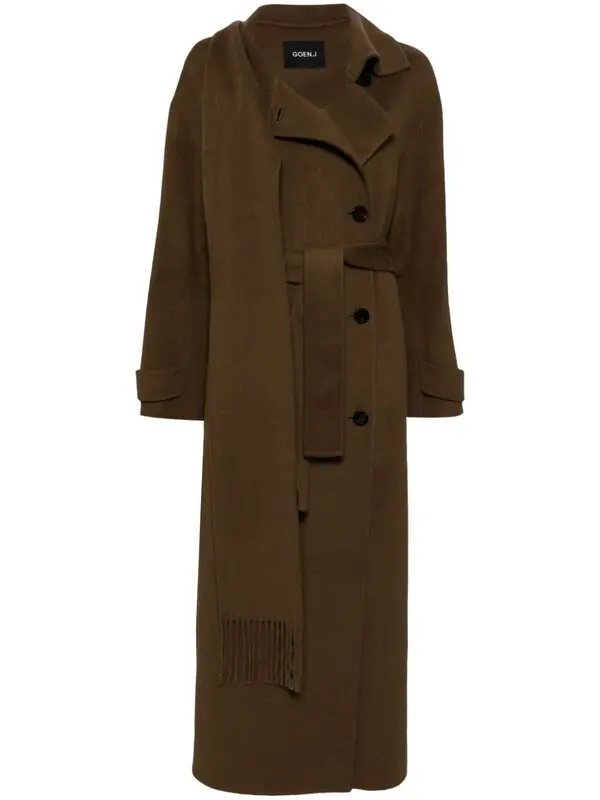 goen.j - Goen.J Double-Faced One-Side Muffler Coat