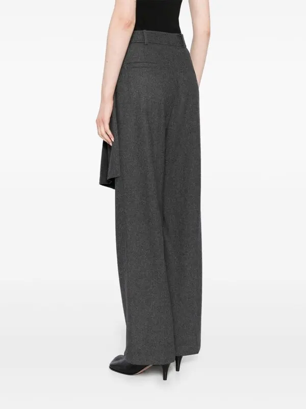 Goen.j Asymmetric Pleated Straight Pants