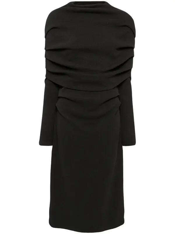 Goen.j Cape Knitted Dress - Grey