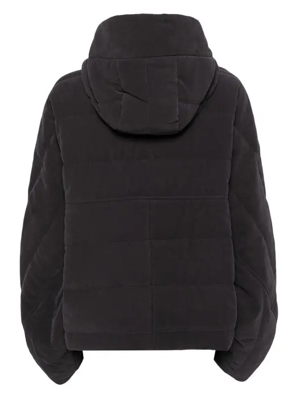 Goen.j Quilted Hooded Jacket - Grey