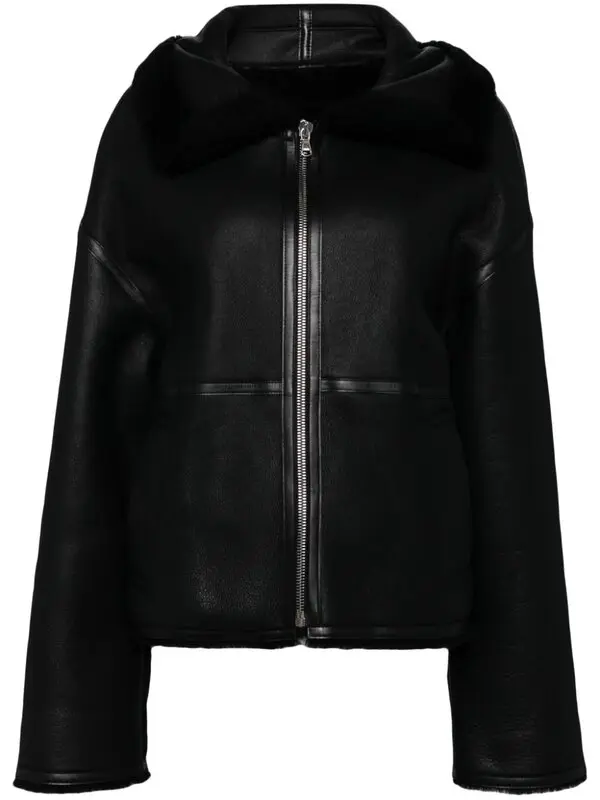 Goen.j Shearling-lined Aviator Jacket
