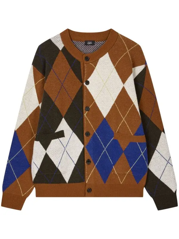 STUDIO TOMBOY Argyle Cardigan - Brown