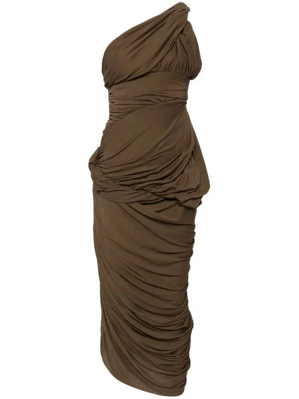 Rick Owens Lido One-shoulder Dress - Brown