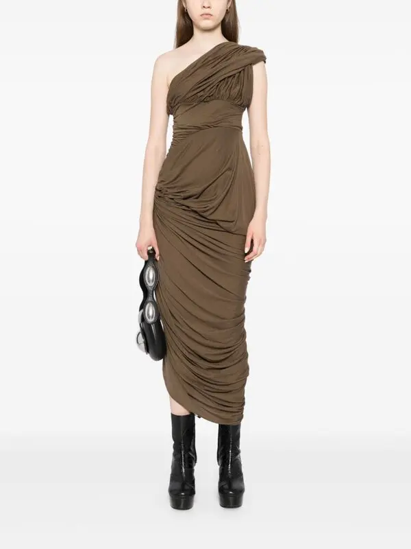 Rick Owens Lido One-shoulder Dress - Brown