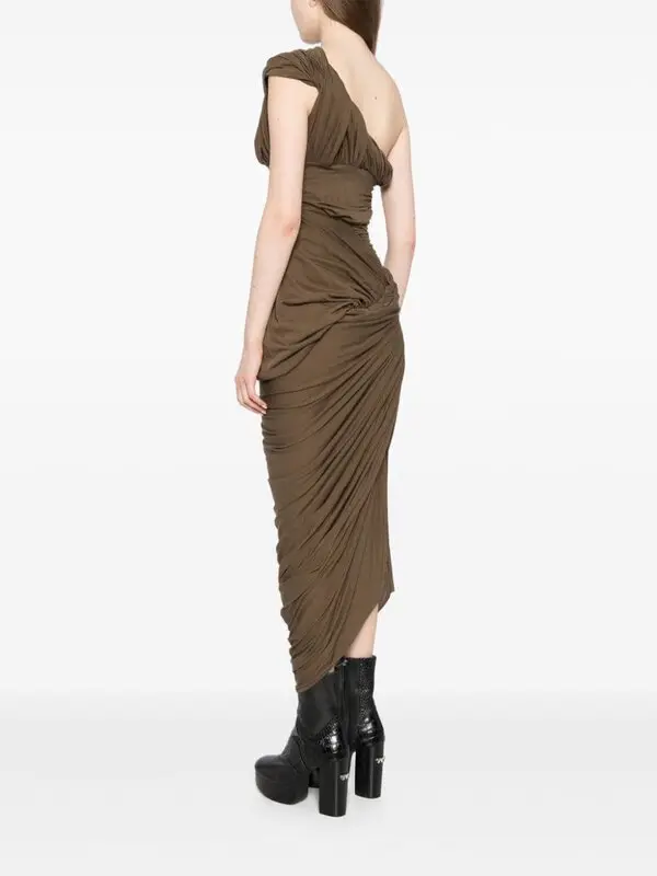 Rick Owens Lido One-shoulder Dress - Brown